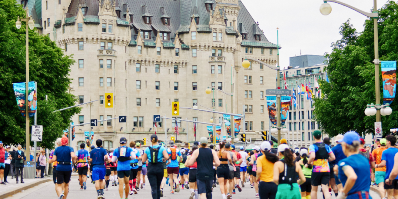 The 2025 Tamarack Ottawa Race Weekend marathon and half marathon course ...